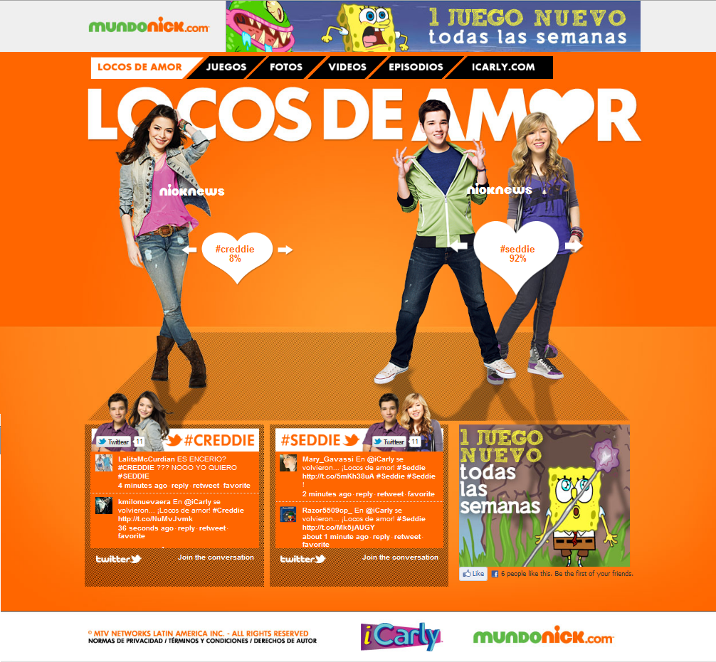 iCarly Locos De Amor ~ El Nick Mundo