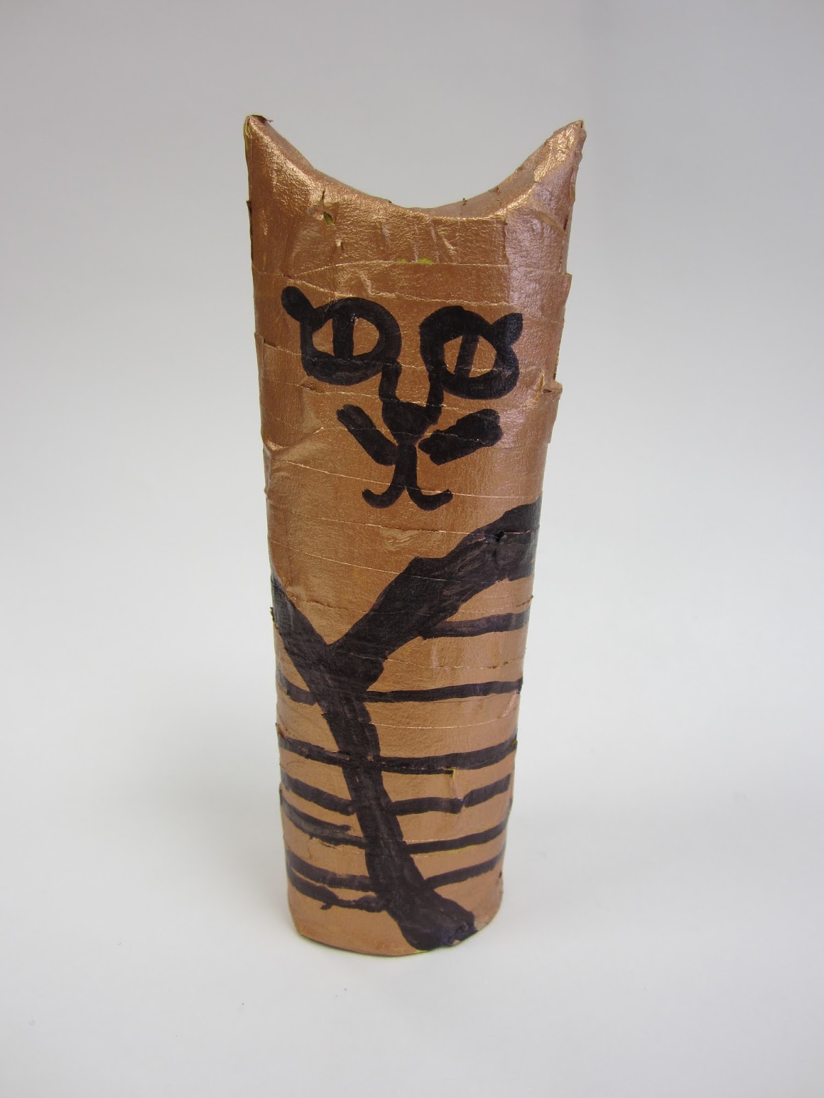 One Crayola Short: Second Grade Egyptian Art: Clay Cartouche & Cat Mummies