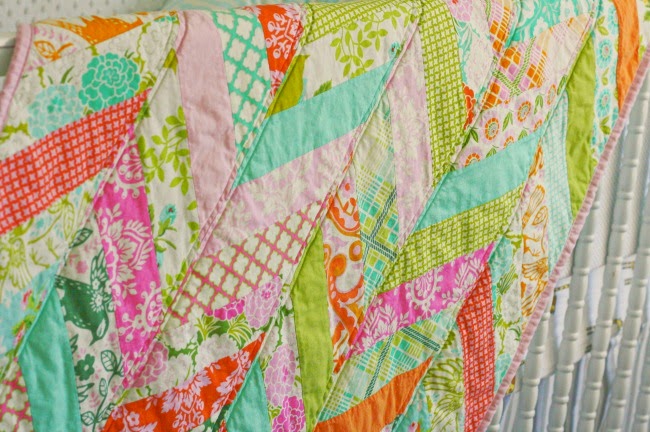 Up Parasol Herringbone Quilt