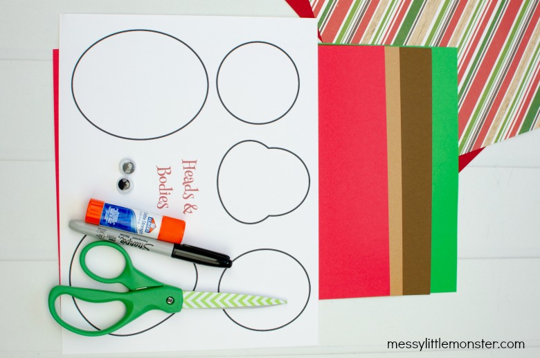 Mix and Match Paper Reindeer Craft (with printable template) - Messy ...