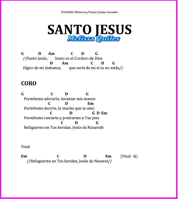 .: SANTO JESUS - Melissa Quiles
