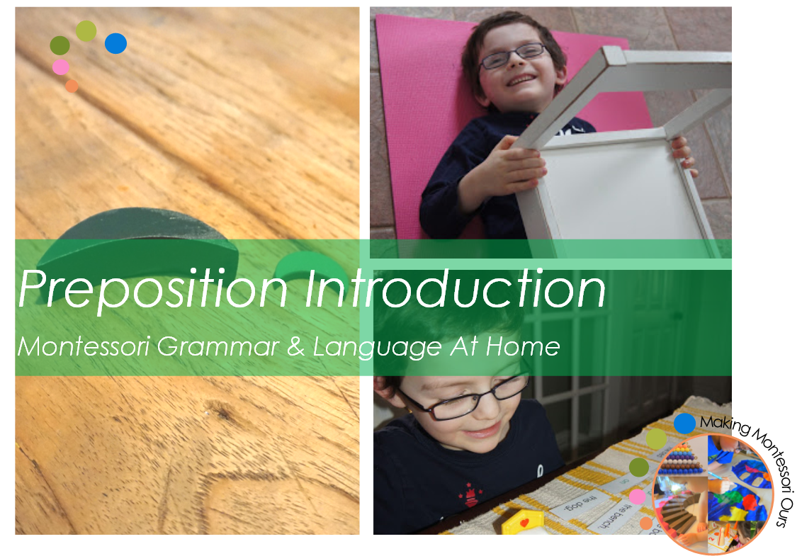 Preposition Introduction, Montessori Grammar & Language At Home ...