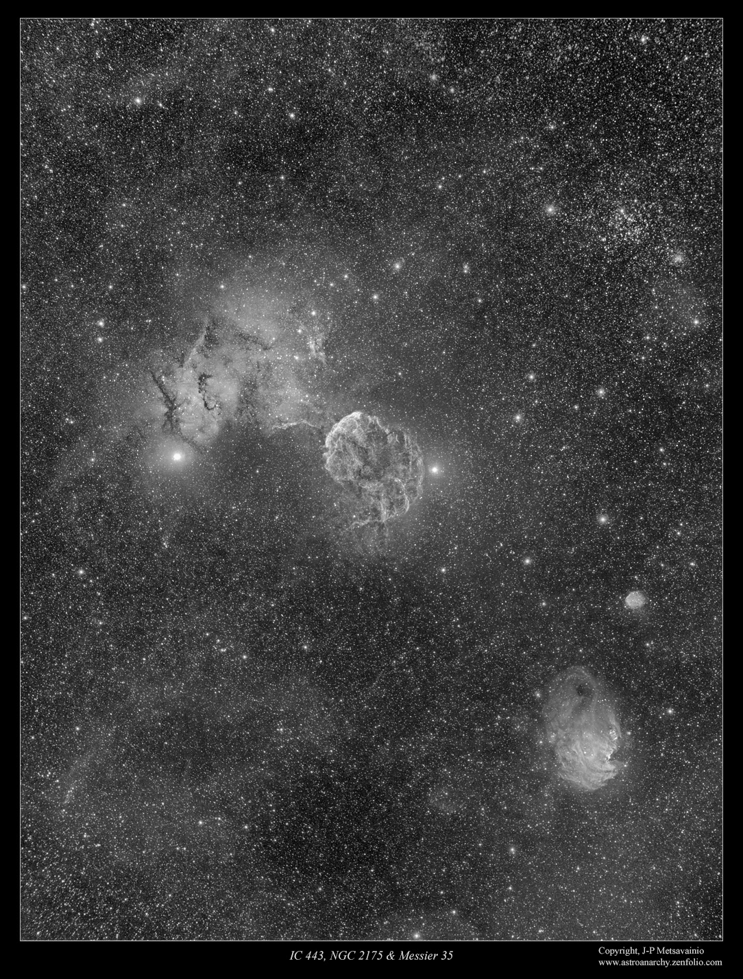 Astro Anarchy: Supernova remnant IC 443 in visual spectrum