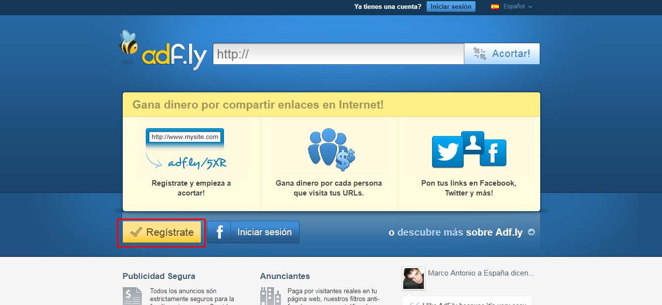 ¿Como GANAR DINERO con AdFly desde CASA? ~ Blog Online Web