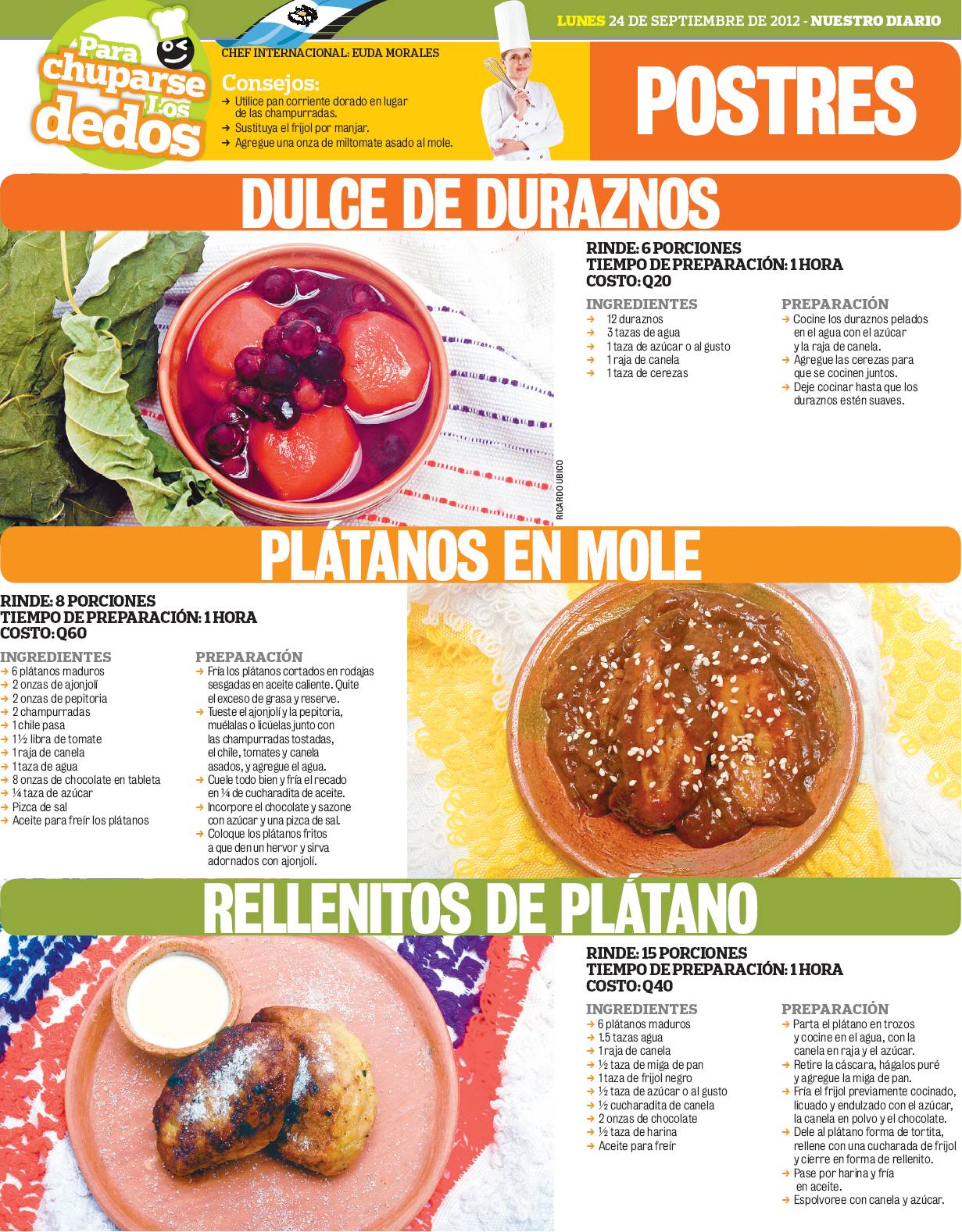 Cocinas y Recetas: Postres guatemaltecos
