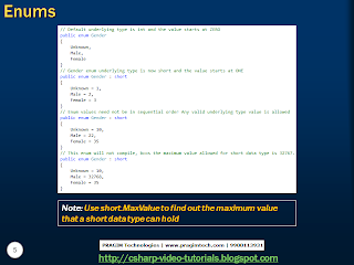 Sql server, .net and c# video tutorial: Part 47 – Enums