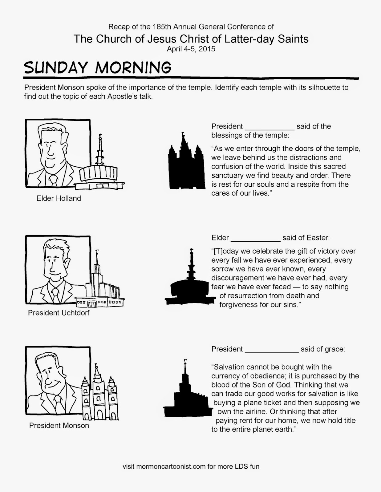 Ward Cartoonist: April 2015 General Conference Recap