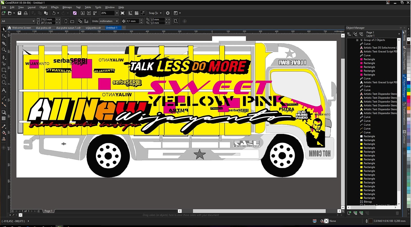 Mitsubishi Canter Cutting sticker