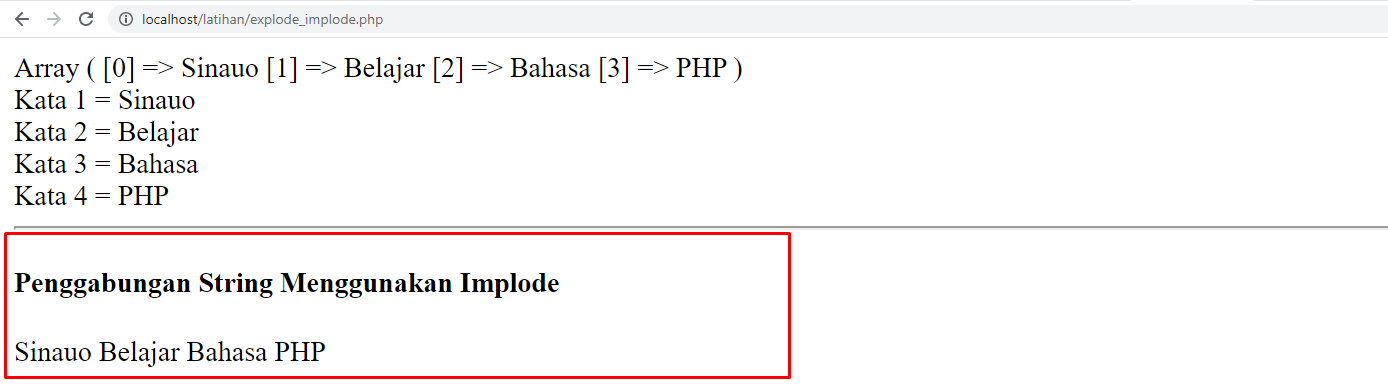 Mengenal Fungsi Explode dan Implode Pada PHP - Sinauo.Com Mengenal Fungsi Explode dan Implode Pada PHP - Sinauo.Com