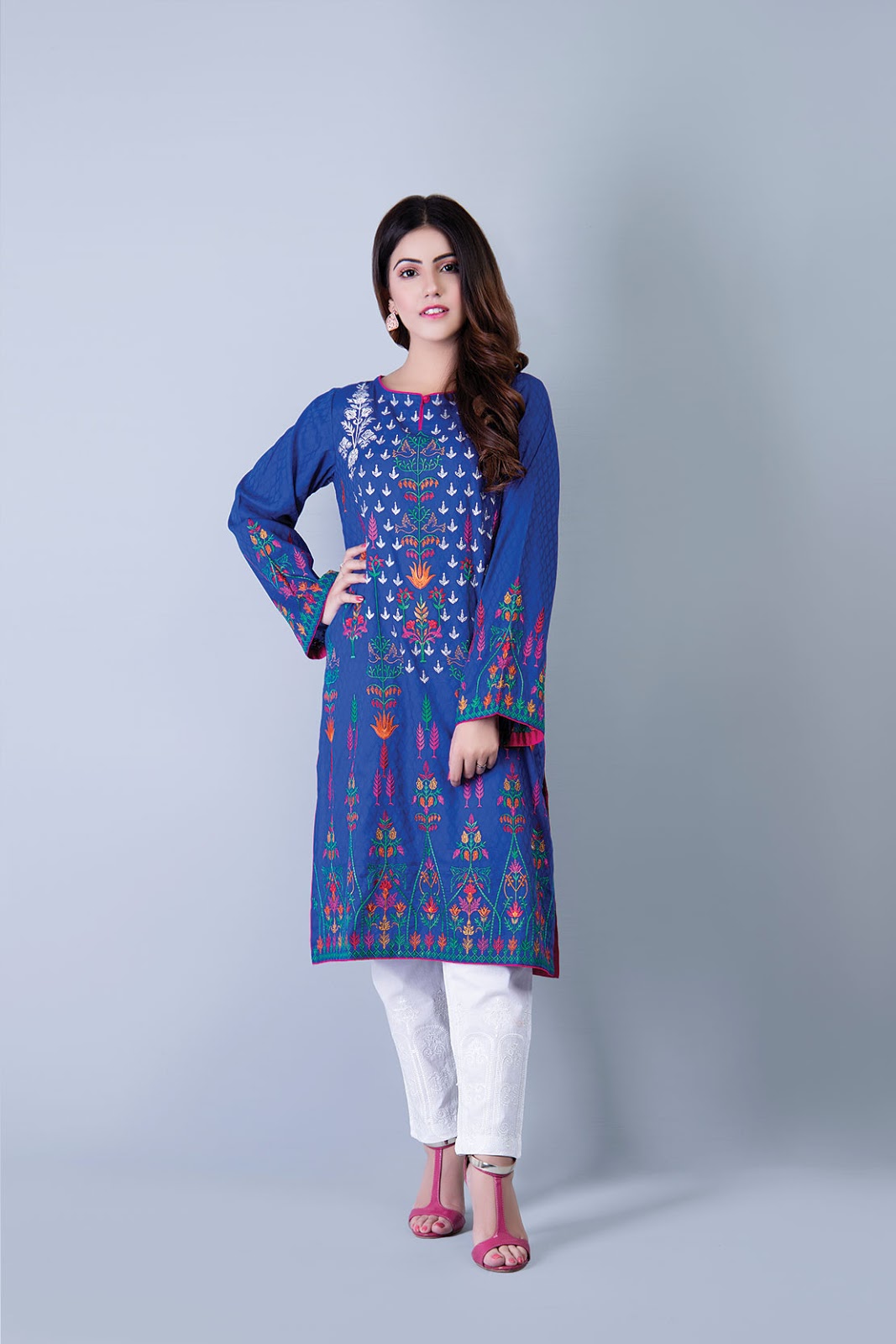 Chinyere Eid Collection 2019 : Floral Forest2 Blue PKR 5,200