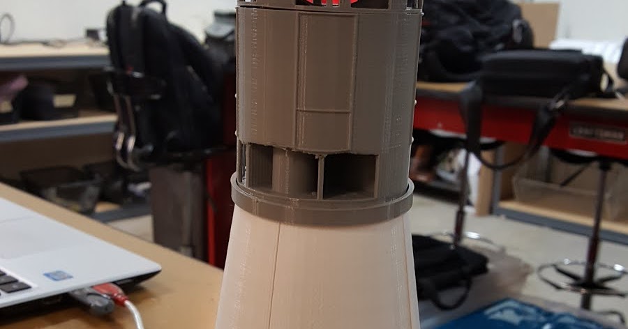 Art 578 Saturn V 3D printed model : Command Module and Lunar Module ...