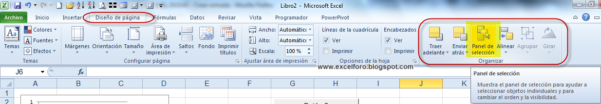 Panel de selección. Trabajando con objetos en Excel. | EXCEL FORO: Un ...