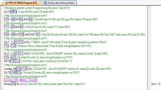 STRUCTURE TEXT (ST) PLC MITSUBISHI ~ Belajar PLC/Private PLC ...