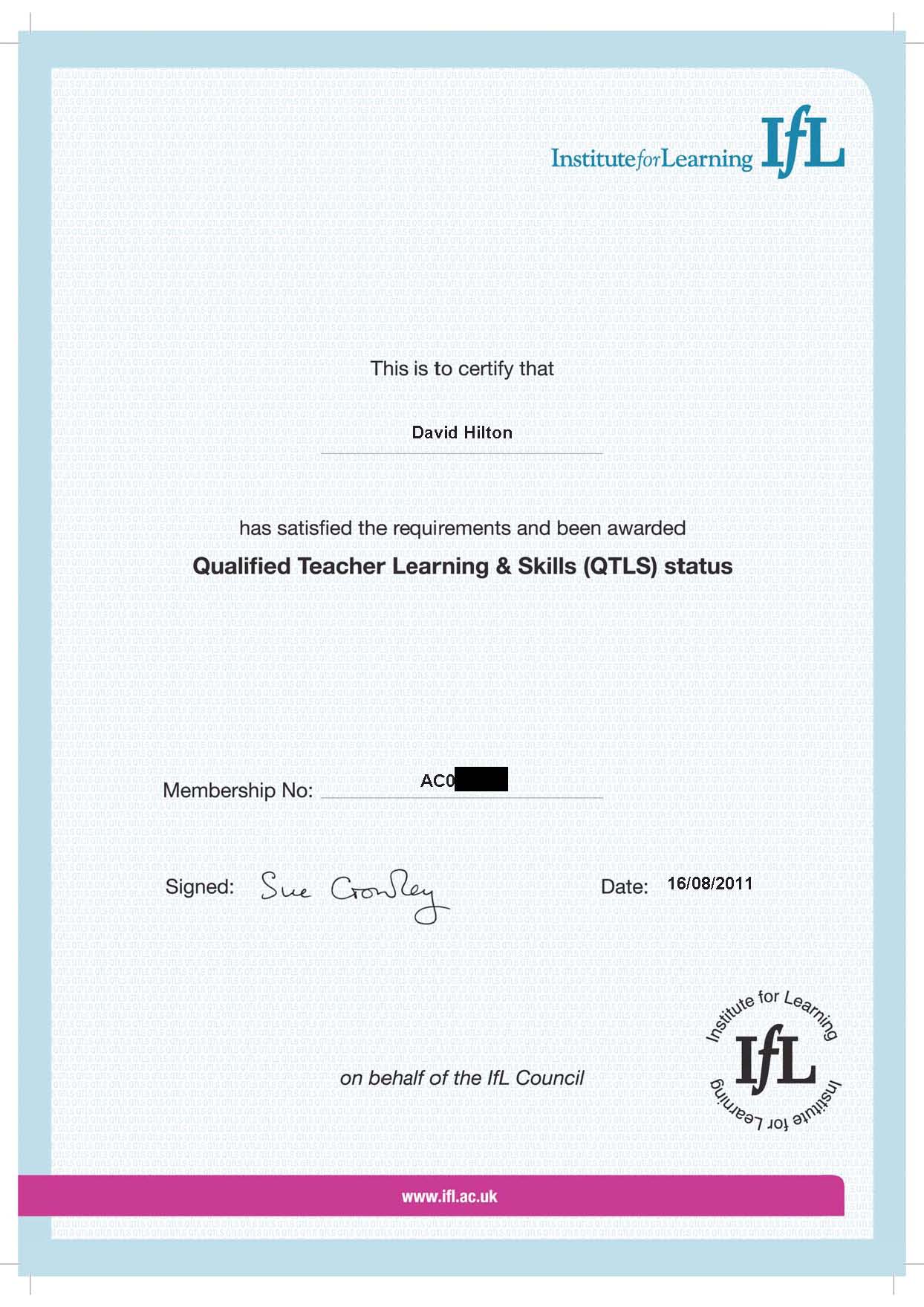 Reflective online journal: Module B867: Qualified Teacher Learning ...