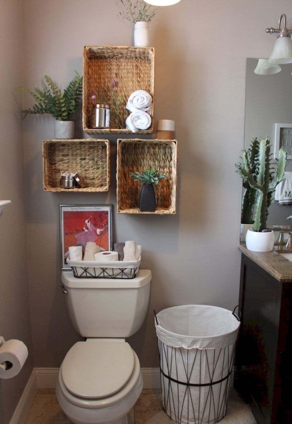 30+ Gorgeous Rustic Bathroom Storage Ideas ~ cameretta007