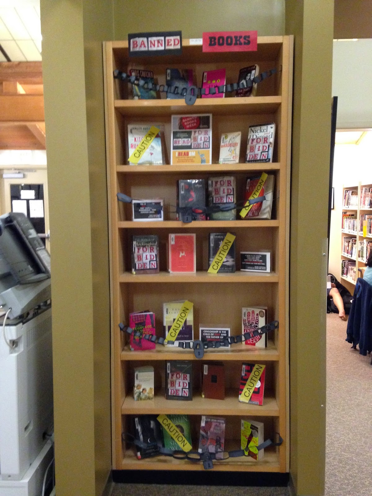 Librarian on Display: September: Banned Books Week (Display 3) Banned Books