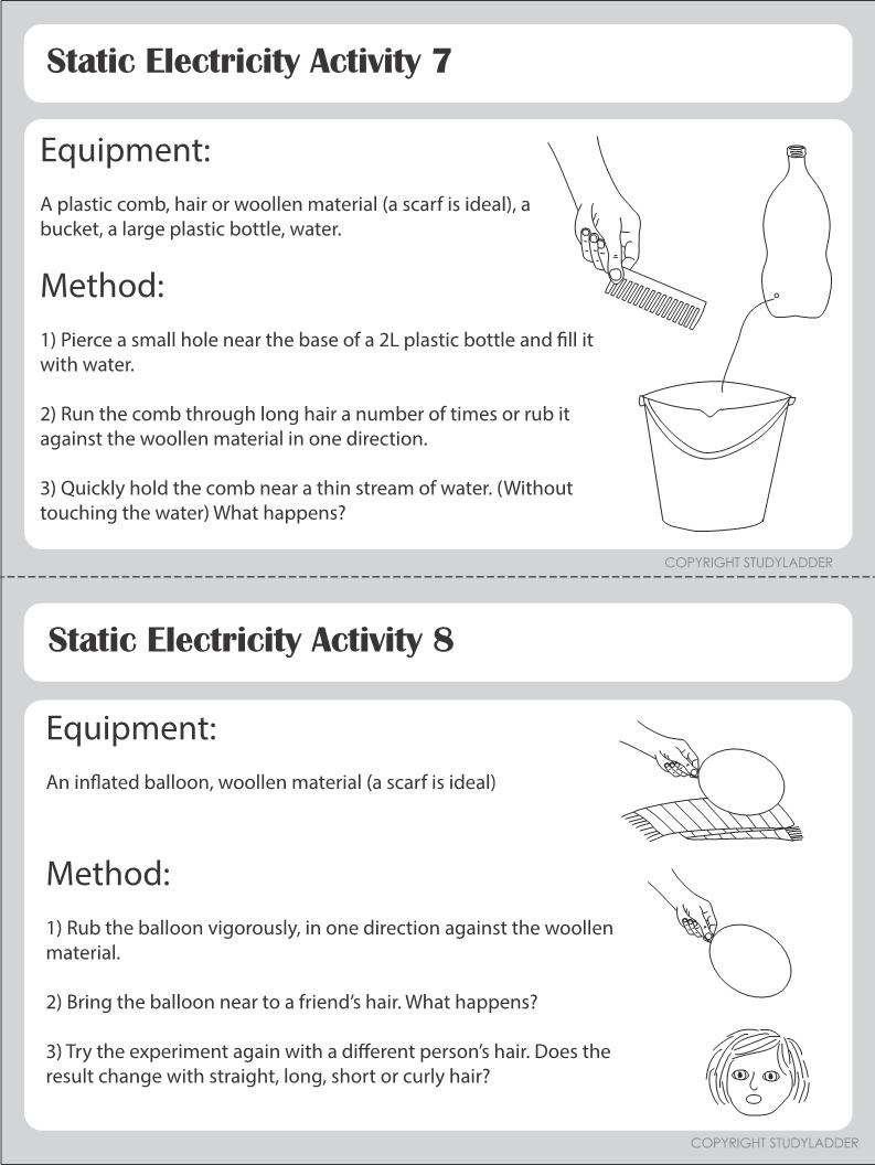 EL BLOG DE SCIENCE: EXPERIMENTS WITH STATIC ELECTRICITY