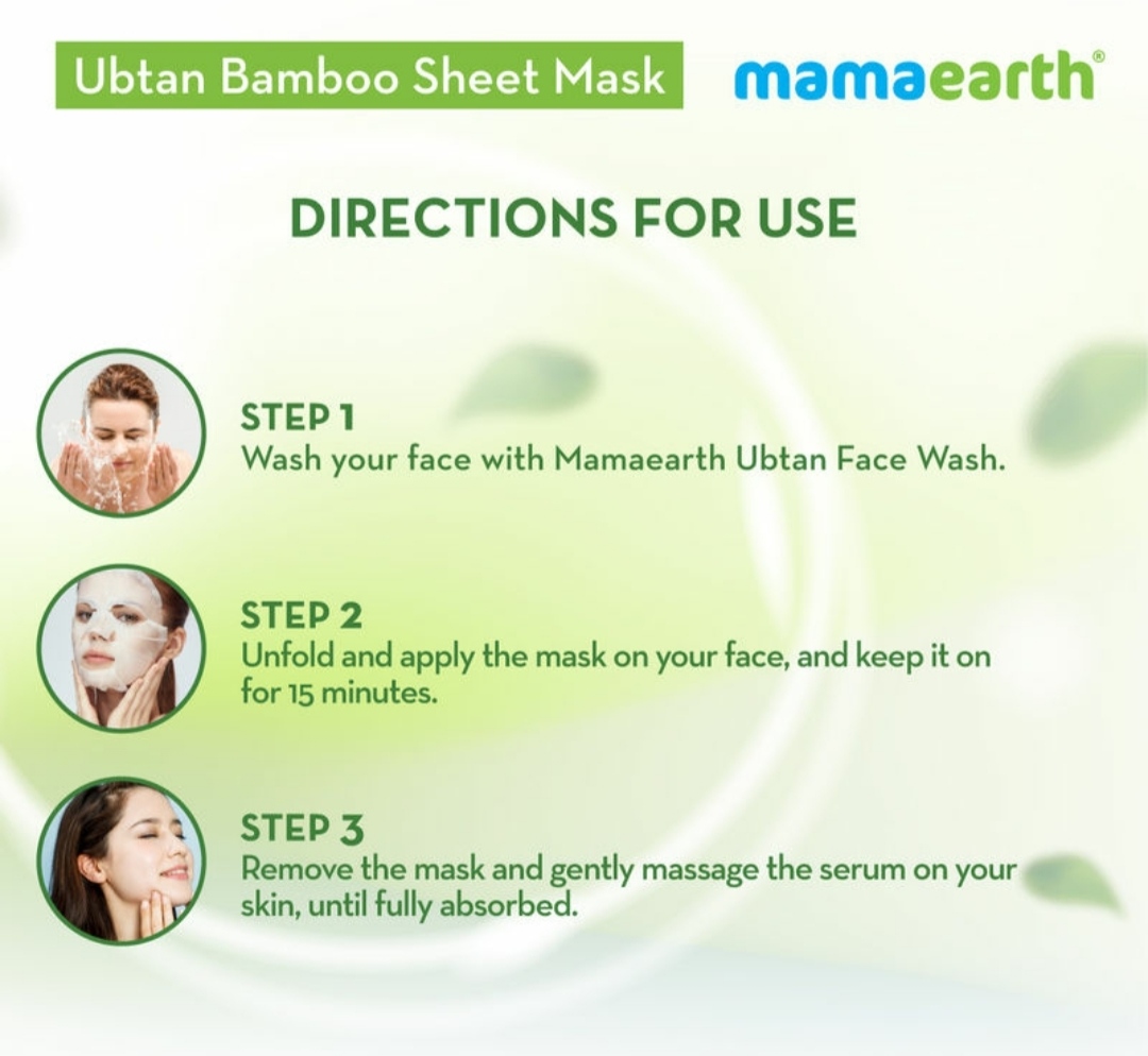 Mamaearth ubtan bamboo sheet mask review!!