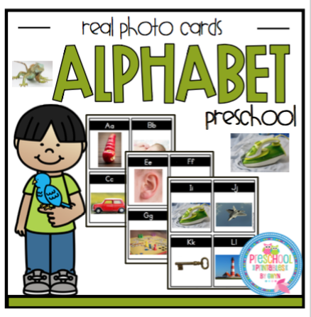 Alphabet Real Photo Cards ~ Preschool Printables