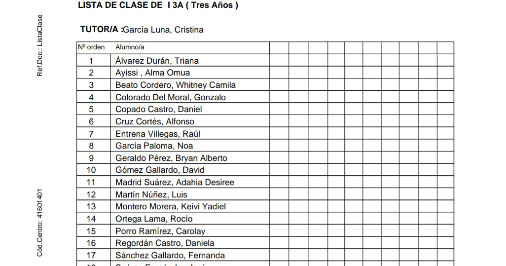 BLOG DEL CEIP LEPANTO MAIRENA: LISTAS DE CLASE INFANTIL Y PRIMARIA