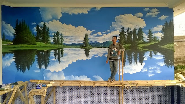Dekorasi Lukisan Mural Alam Buat Suasana Nyaman - Lukisan Mural