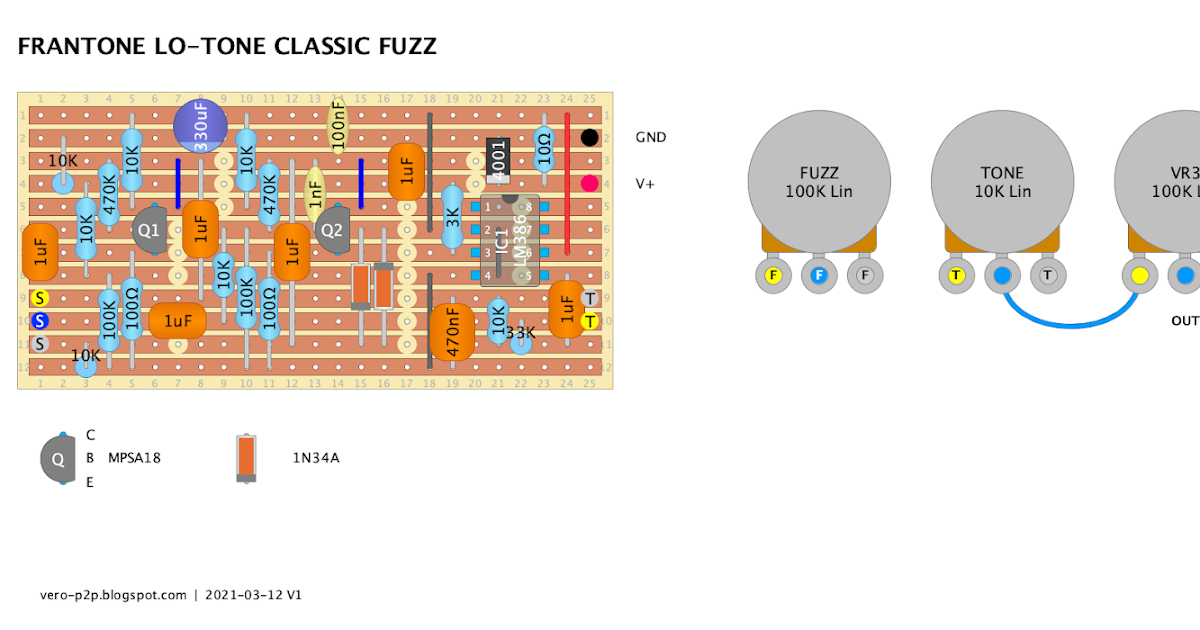 Guitar Effects - Vero - Point to Point - Tag Board Layouts: FRANTONE ...