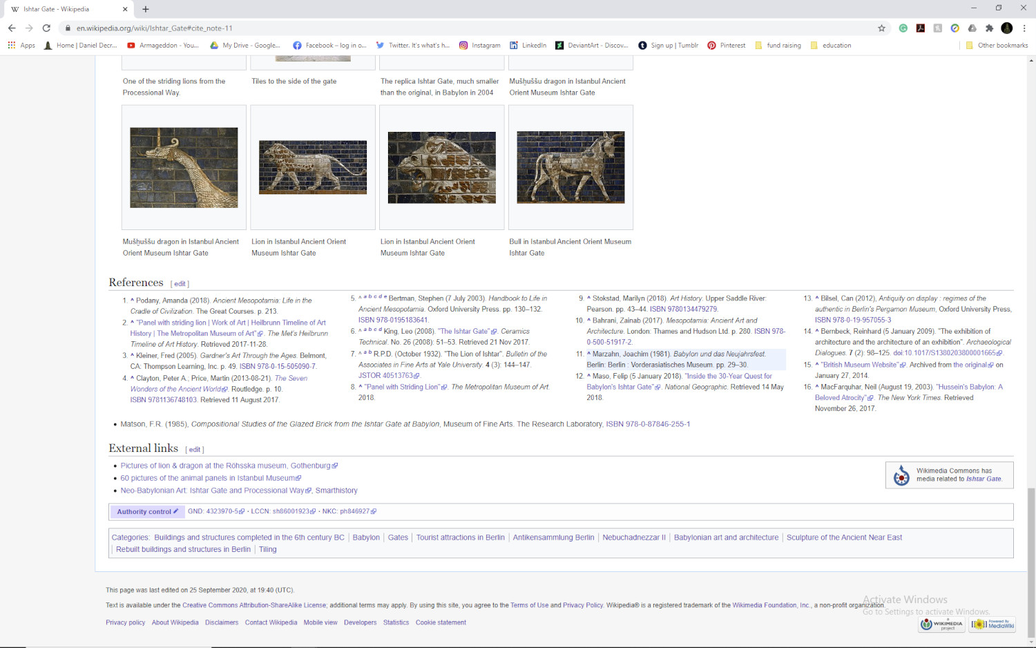 Marduk of Nebuchadnezzar, ("Ishtar Gate," Wikipedia, the free ...