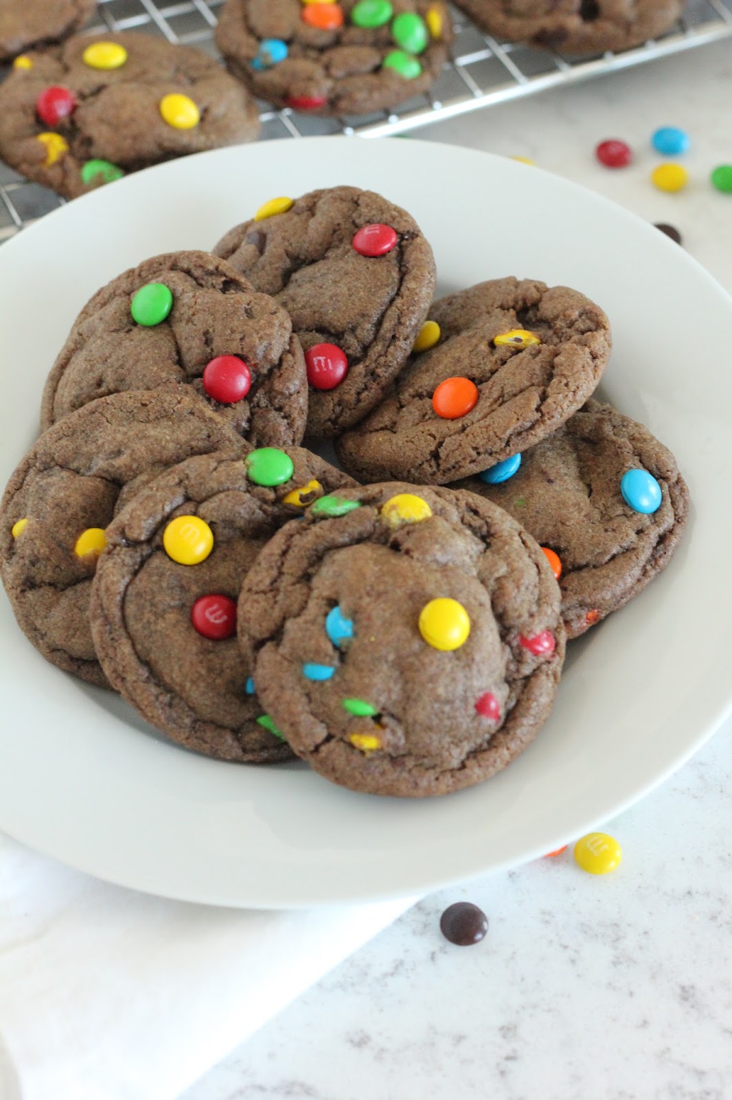 Chocolate M&M Cookies