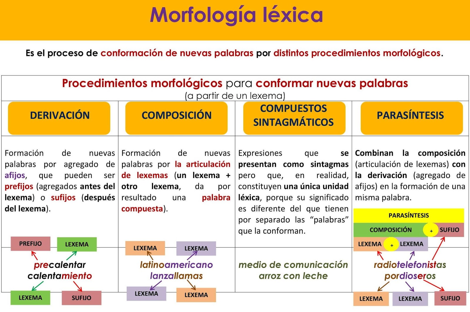 Por el camino de las palabras: Capítulo 28: MORFOLOGÍA LÉXICA. DERIVACIÓN Por el camino de las palabras: Capítulo 28: MORFOLOGÍA LÉXICA. DERIVACIÓN