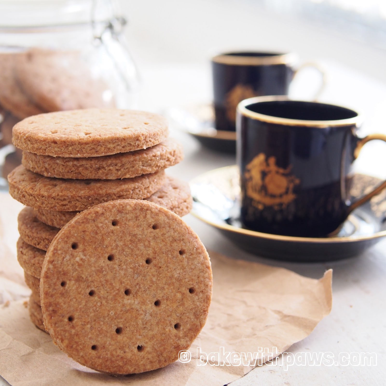 Homemade Digestive Biscuits - BAKE WITH PAWS