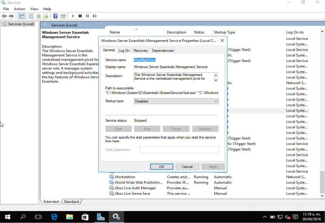 Windows Server 2016 Essentials ~ Tix 101