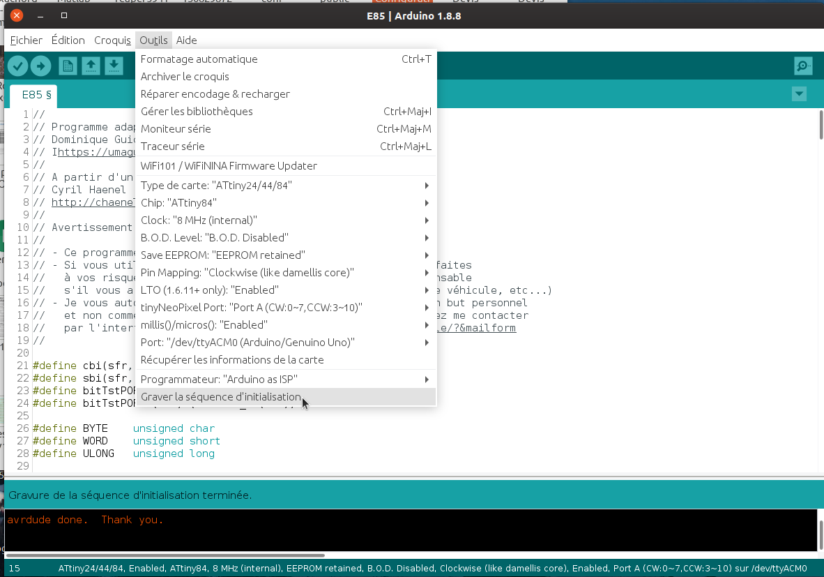 Rouler à l'E85 version Arduino