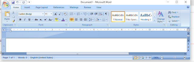 MS Word 2007 Home Menu