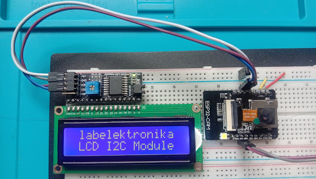 CARA PROGRAM I2C LCD KARAKTER 16x2 MENGGUNAKAN MODULE KAMERA ESP32-CAM ...