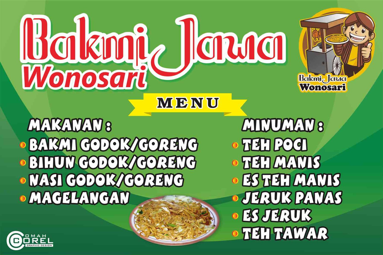 Desain Spanduk Kupat Tahu Teh Poci Vektor Cdr Omah Corel Images