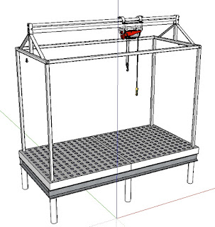 Persimmon Forge: Professional Blacksmithing: Acorn Table Overhead Frame