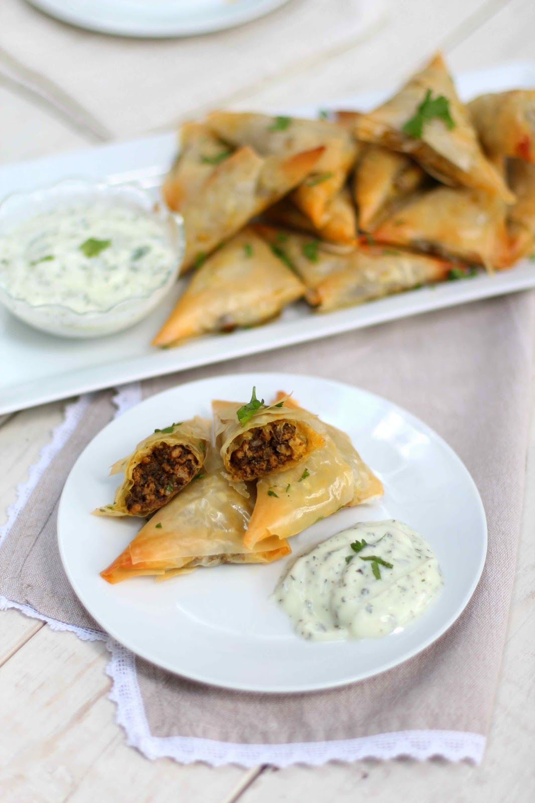 UndomestiKATEd: Easy Baked Mushroom and Beef Samosas