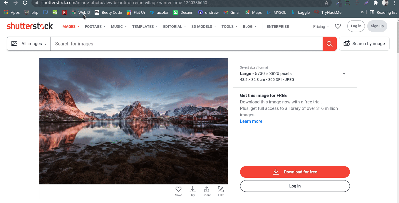 Cara Download Gambar di Shutterstock Tanpa Watermark - esthonoles