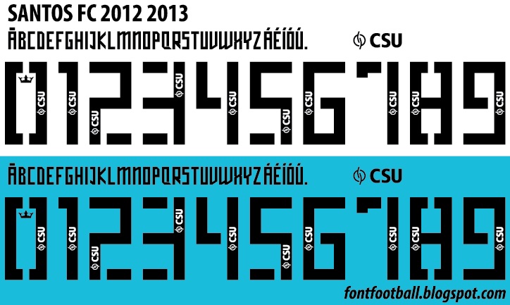 FONT FOOTBALL: Font Vector Santos FC 2012 2013 kit