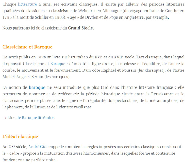 le-classicisme | cours français