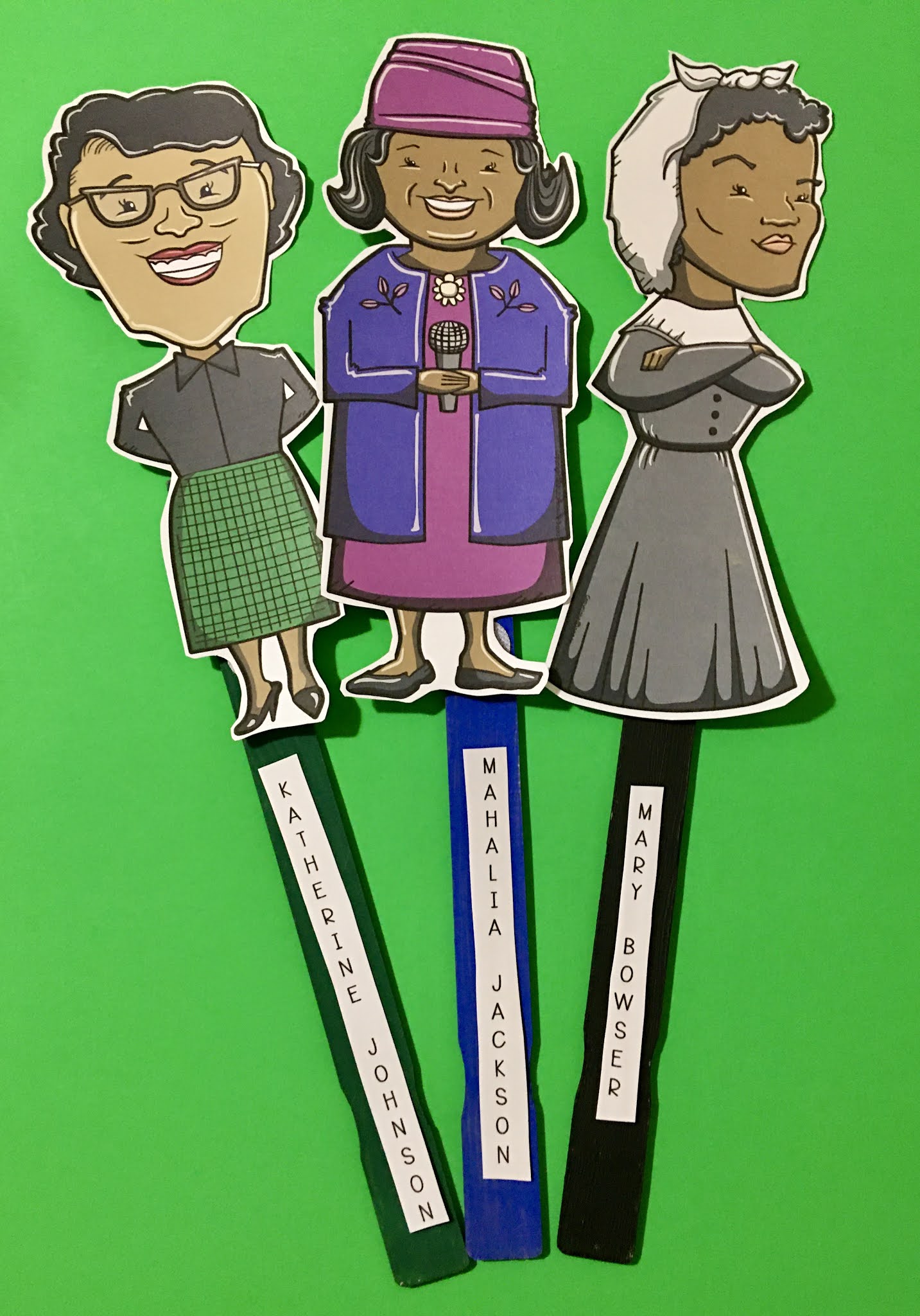 LITTLE LEADERS: BOLD WOMEN IN BLACK HISTORY SET 2 TEACHER PUPPET STICKS ...
