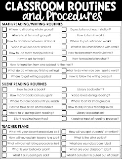 34 Important Procedures and Routines for a Successful Elementary ...