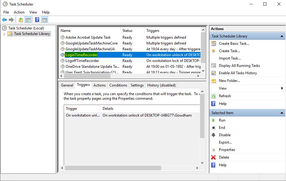 Crazy Stupid: Record System Log in and Log off Time using C#.