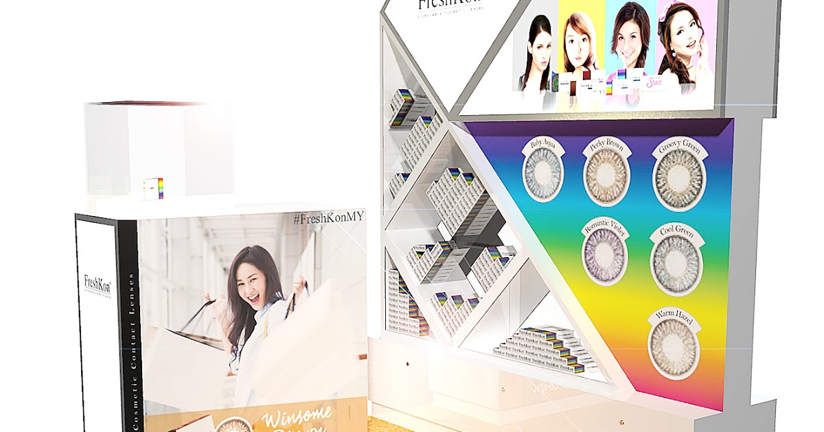 Product Display Showcase Rack Design - Freshkon | iVision Design Malaysia