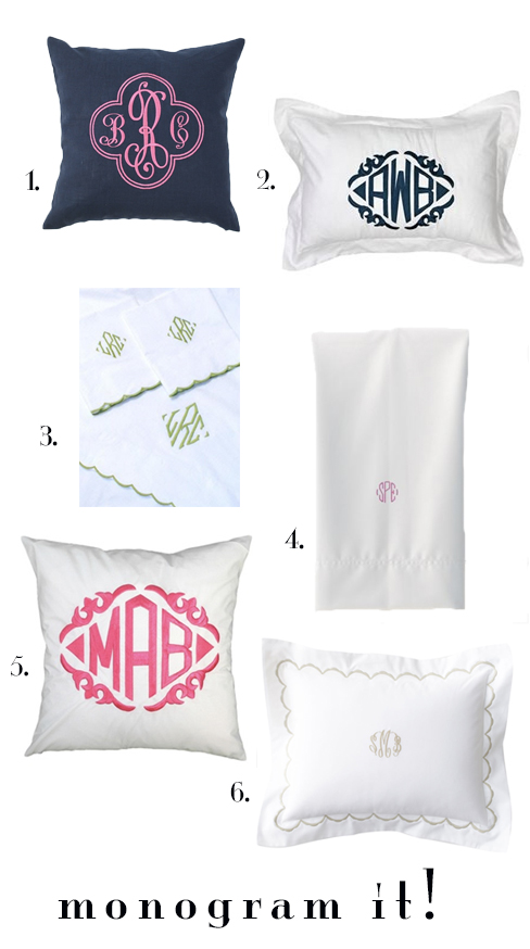 DESIGN: MONOGRAM BEDDING - Made By Girl