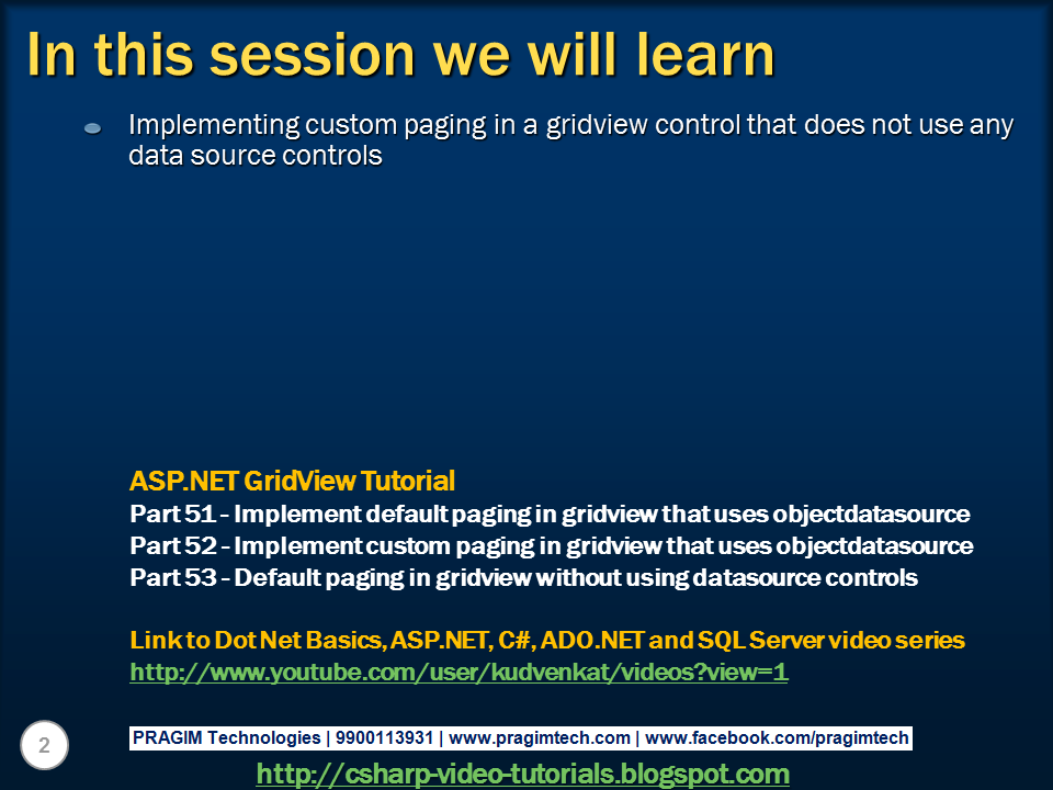 Sql Server Net And C Video Tutorial Part 54 Implement Custom