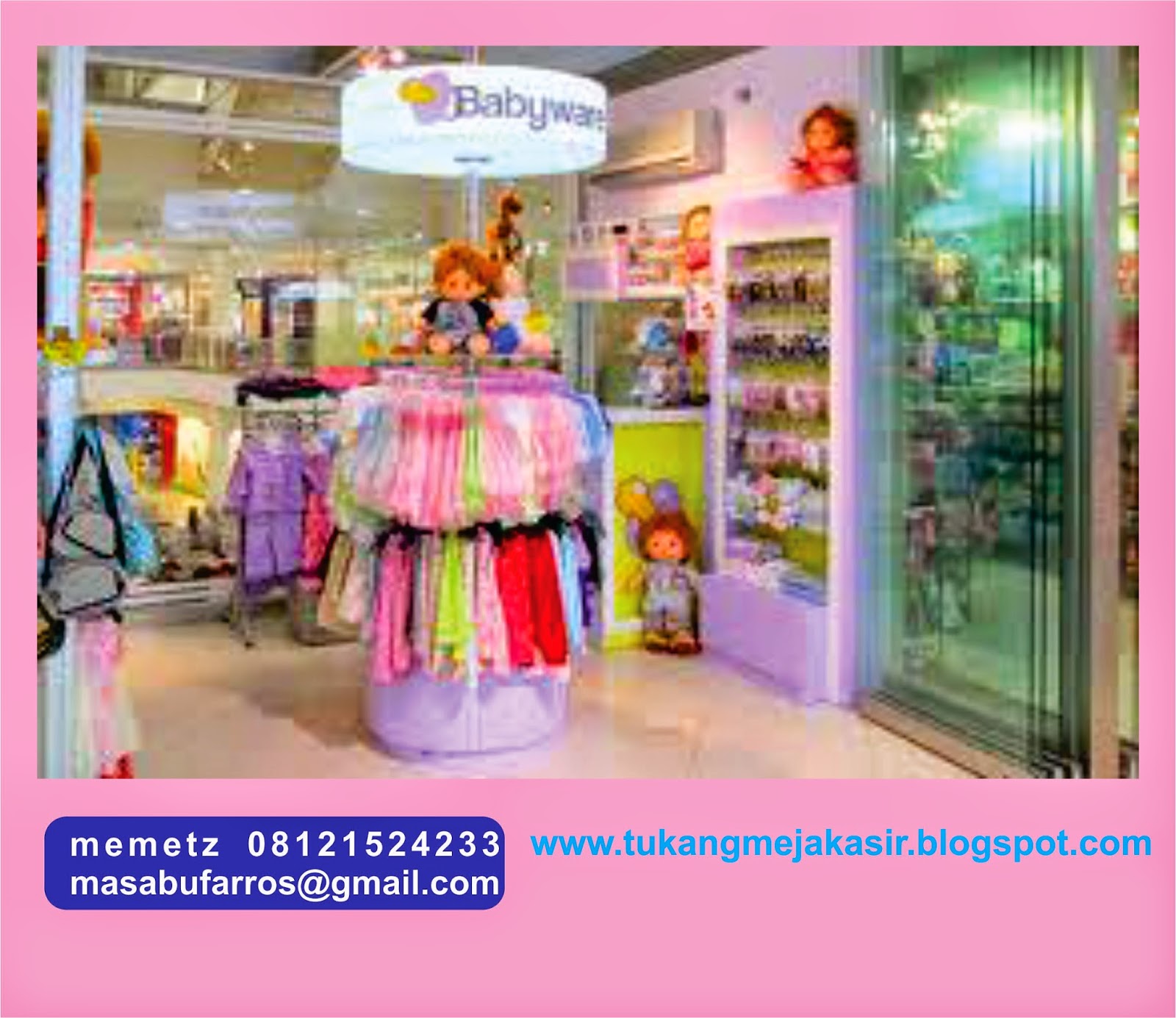 interior design & specialist meja kasir: baby shop design, toko baju ...