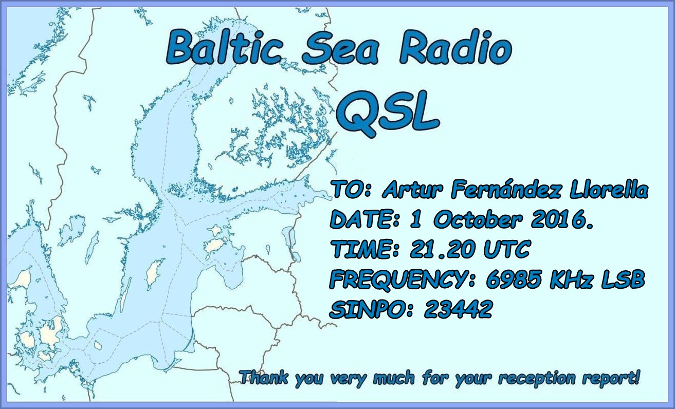 MARESME DX: QSL Baltic Sea Radio