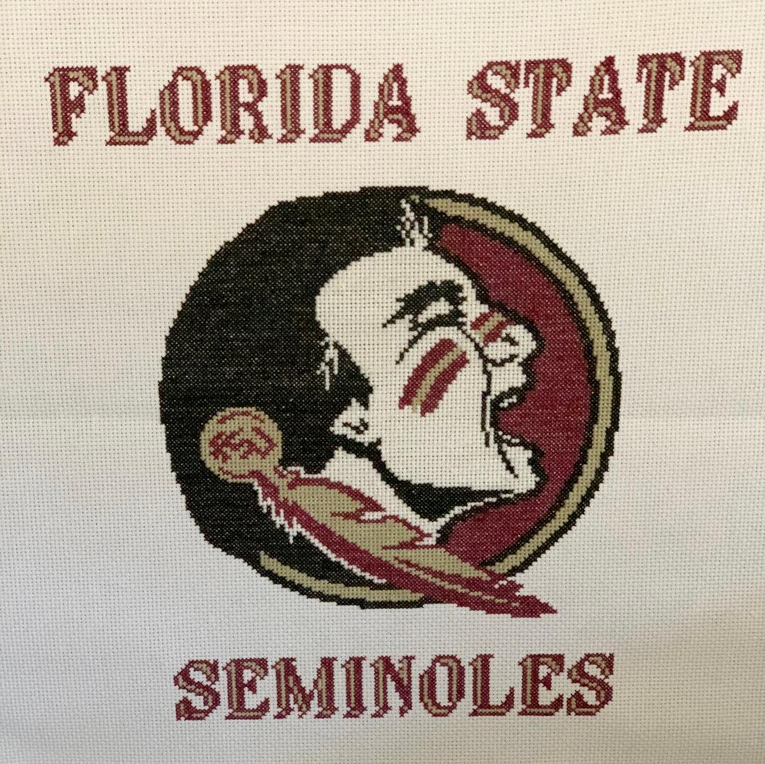 EASY PATTERNS: Florida State University Seminoles cross-stitch pattern