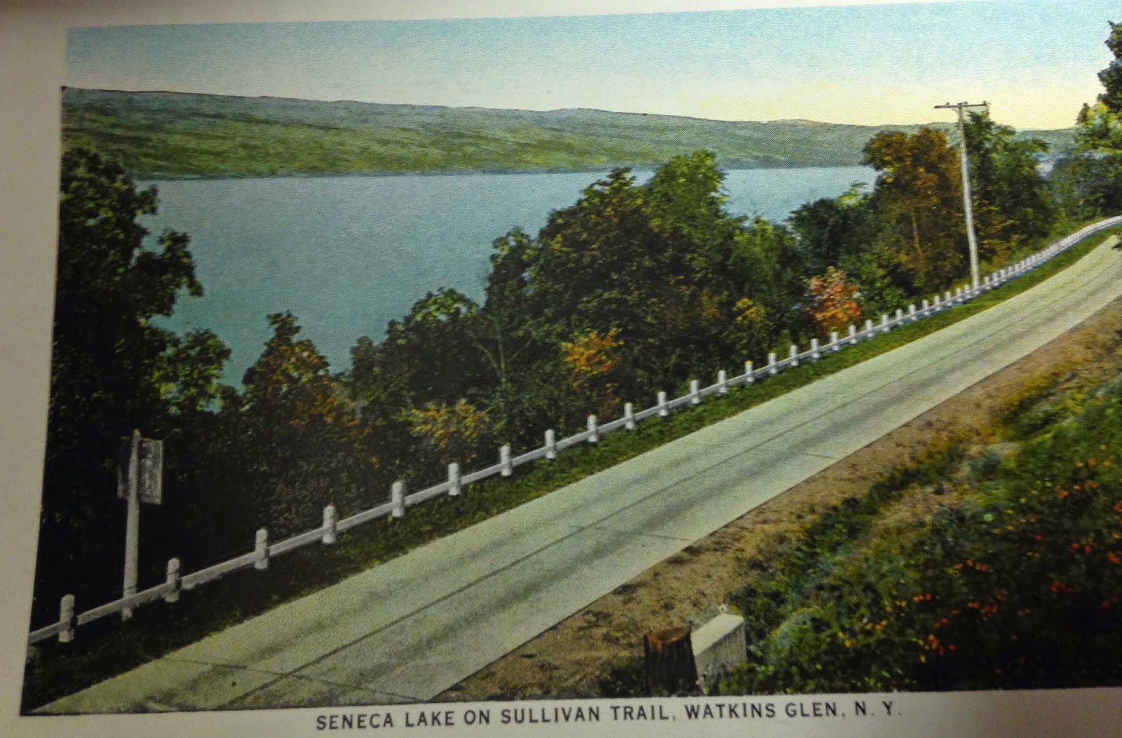 1921 Sullivan Trail Postcard from Wilkes Barre, PA to Watkins Glen, NY ...